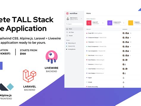 Complete Tall Tailwind Css Alpinejs Laravel And Livewire Stack Web