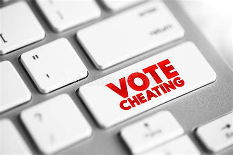 vote cheating text concept button on keyboard for presentations and