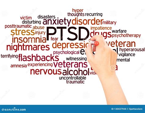 PTSD Word Cloud Hand Writing Concept Stock Illustration Illustration Of Edge Impatience