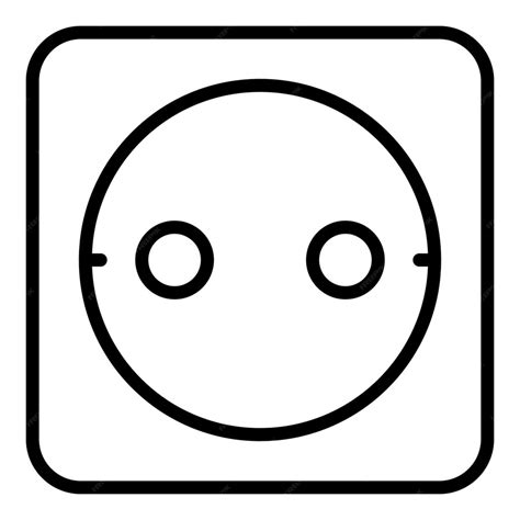 Premium Vector European Socket Icon Outline European Socket Vector