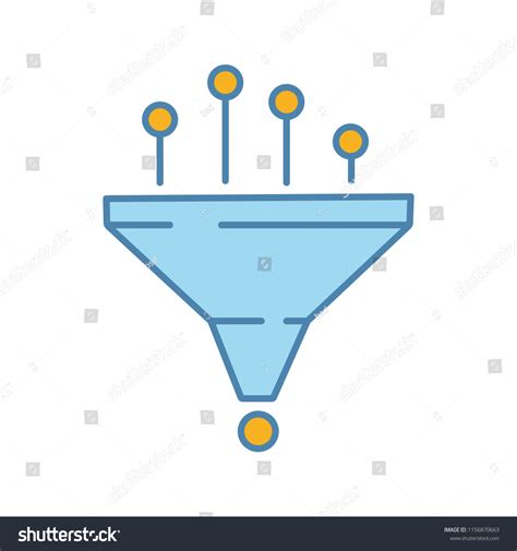 Data Filtering Structuring System Color Icon Stock Vector Royalty Free