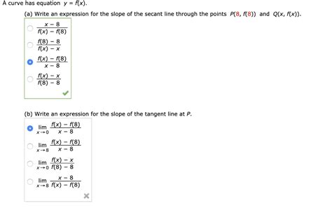 Solved A Curve Has Equation Y F X A Write An Expression Chegg