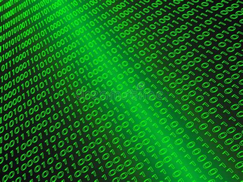 Abstract Futuristic Cyberspace With Binary Code Matrix Background With