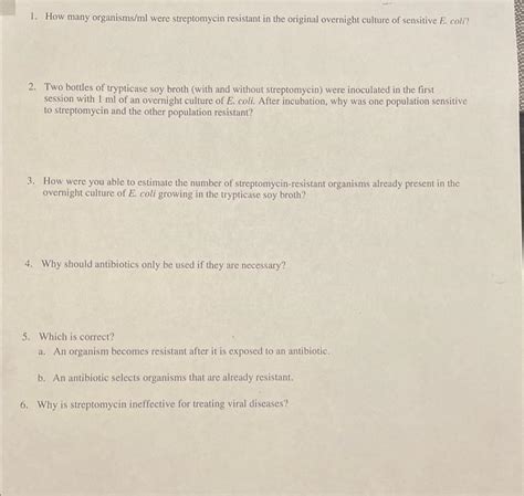 exercise laboratory report selection of becterial