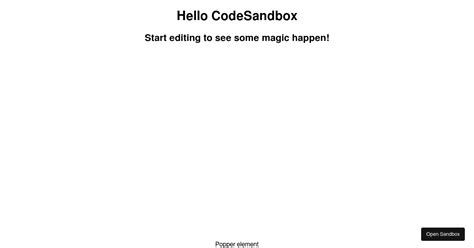 React Popper Demo Codesandbox