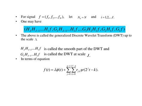 PPT Wavelet Transform PowerPoint Presentation Free Download ID 2993532