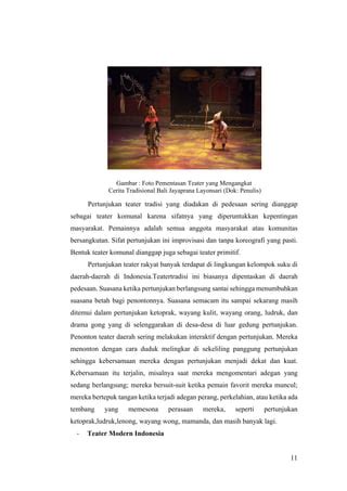 Modul Iv Seni Budaya Kb 1 Konsep Seni Teater Unsur Jenis Dan Estetika Pdf