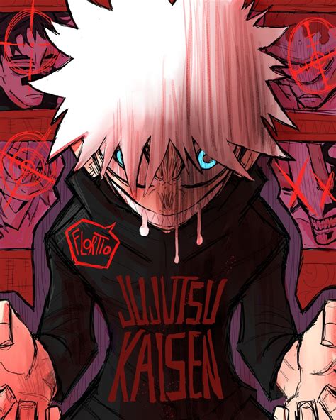 Gojou Satoru Choso Mahito Jogo And Hanami Jujutsu Kaisen Drawn By Bigflorito Danbooru