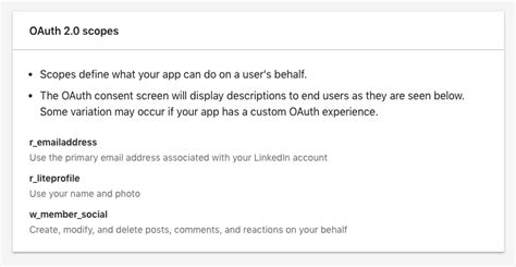 oauth 2 0 unauthorized scope error in linkedin oauth2 authentication