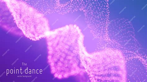 free vector vector abstract violet particle wave points array