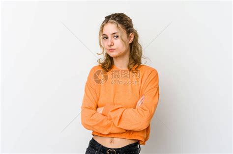白人的年轻高加索女人在检查你时疑惑高清图片下载 正版图片 摄图网