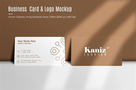 현실적인 명함 및 로고 모형 프리미엄 Psd 파일