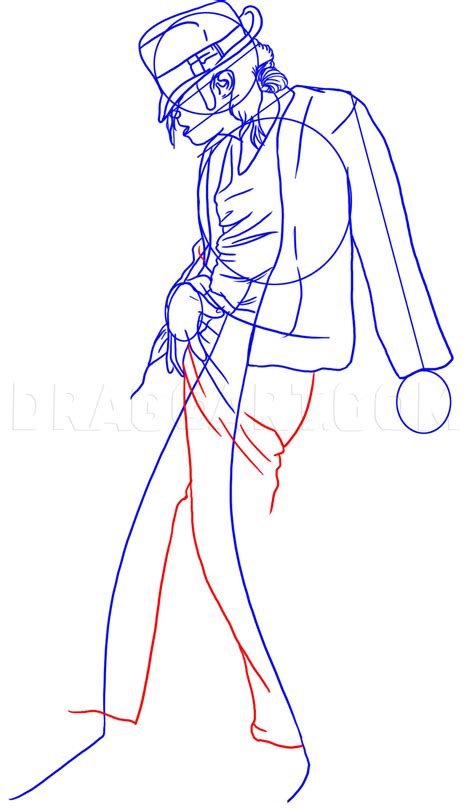 How To Draw Michael Jackson Doing The Moonwalk Step By Step