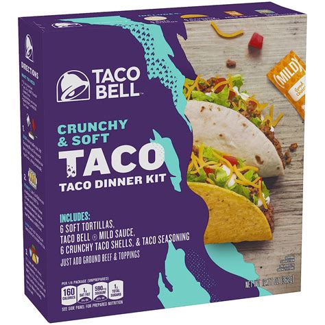 Buy Taco Bell Crunchy And Soft Taco Dinner Kit 1277 Oz Box Online At
