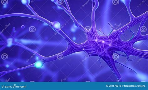 Illustration Of Nerves System Compounds With Axon Dendrite Cell Body