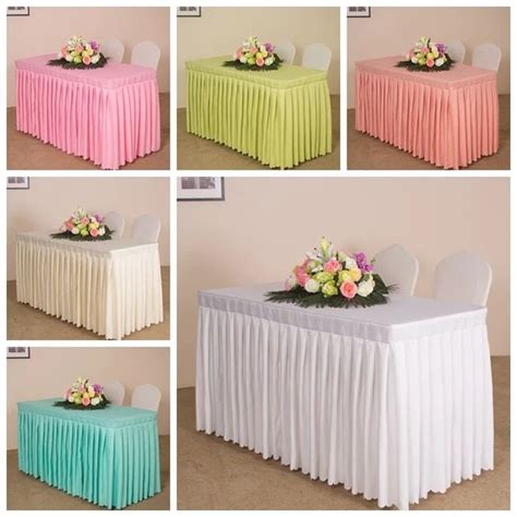 20 Colours Table Cover With Table Skirt Swag Ruffle Style Table Cloth