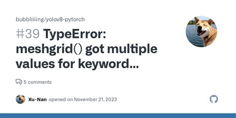 typeerror meshgrid got multiple values for keyword argument