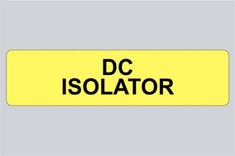 Isolator Panel Labels