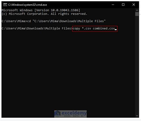 How To Merge Excel Files Into One Using Cmd 4 Steps Exceldemy