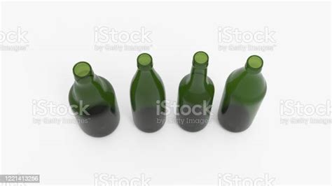 녹색 소다 병 맥주 병 흰색에 격리 클리핑 경로 3d 렌더링 0명에 대한 스톡 사진 및 기타 이미지 0명 3차원 형태 디지털 생성 이미지 Istock