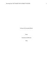 Software Development Matrix Docx Running Head SOFTWARE DEVELOPMENT MATRIX Software