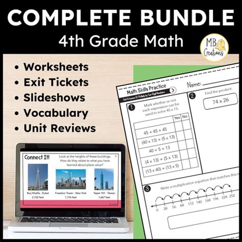 4th Grade Iready Math Yearlong Bundle Operations Fractions Geometry