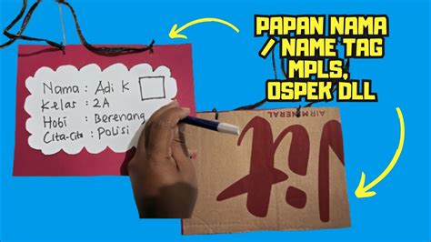 Cara Membuat Papan Nama Name Tag Dari Kertas Mpls Sed Vrogue Co