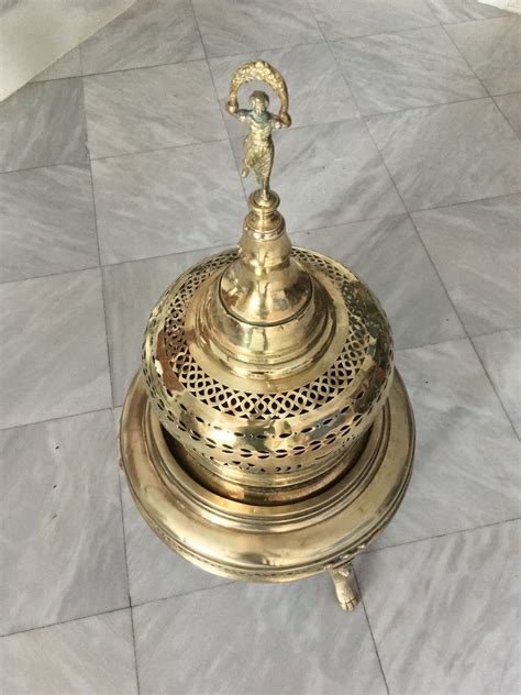 Unique Solid Brass Brazier Antique Large Brazier Huge Vintage Handmade Brazier Free