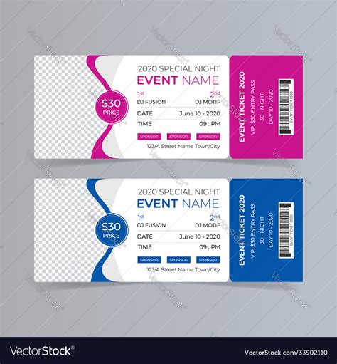 Event Ticket Design Ideas