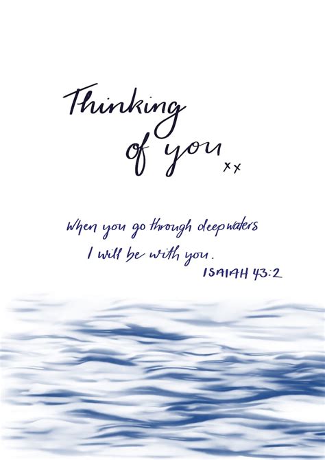 Thinking Of You Christian Bible Verse Card Christian Etsy Uk