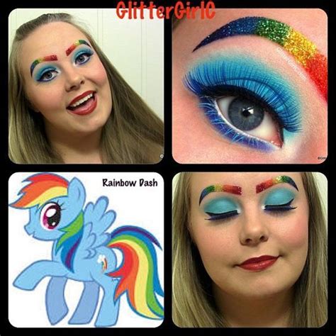 Rainbow Dash Eye Makeup