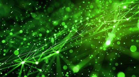 Premium Photo Glowing Green Neural Network Artificial Intelligence