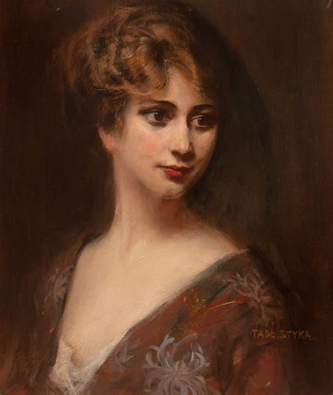 Tadeusz Styka Portret Pięknej Damy