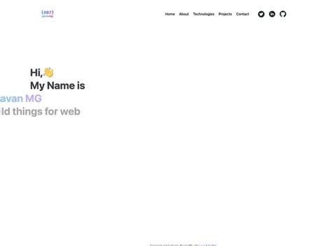 React Developer Portfolio Template By Pavanmg A React Template Built At Lightspeed