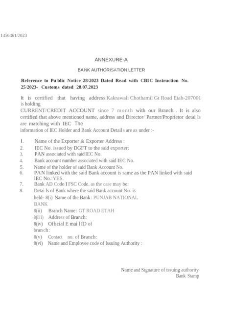 Delhi Port Ad Code Letter Format Pdf