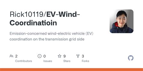 GitHub Rick EV Wind Coordinatioin Emission Concerned Wind Electric Vehicle EV GitHub Rick EV Wind Coordinatioin Emission Concerned Wind Electric Vehicle EV
