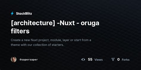 [architecture] Nuxt Oruga Filters Stackblitz
