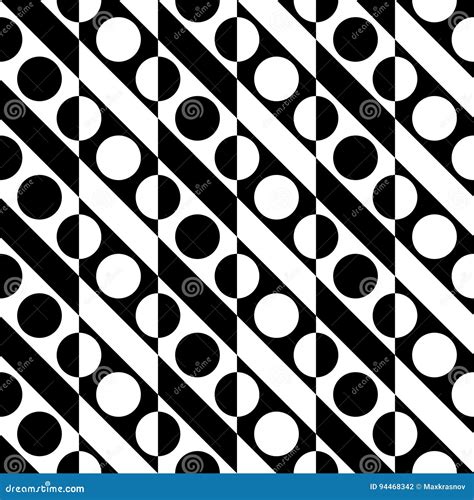 Seamless Diagonal Stripe And Circle Pattern Stock Vector Illustration Of Design Seamless