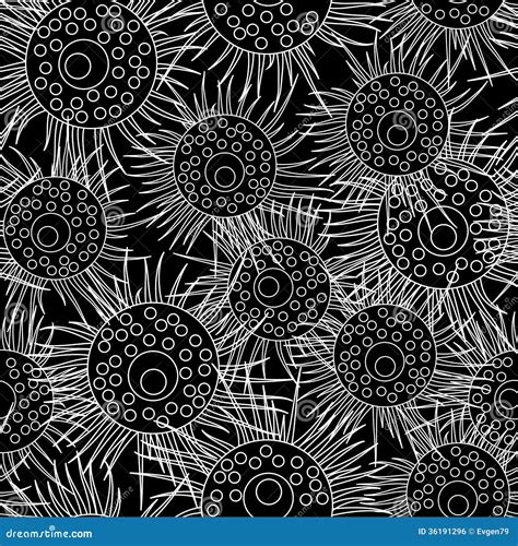 Seamless Abstract Monochrome Pattern Stock Vector Illustration Of
