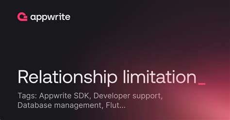 relationship limitation threads appwrite