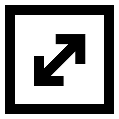 Arrow Diagonal Top Right Bottom Left Square Vector SVG Icon SVG Repo