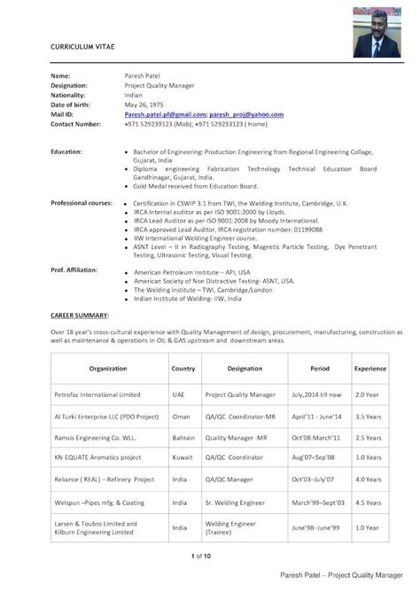 Pdf Cv Paresh Pateldoc Dokumentips