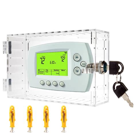 Thermostat Lock Box With Key Thermostat Lock Box Large Thermostat Cover With Lock Universal