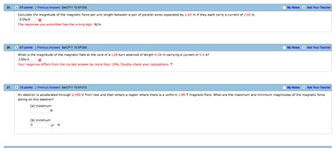 Solved 25 0 1 Points Previous Answers Sercp11 19ΧΡ 008 My