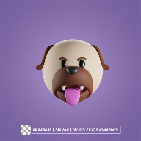 Premium Psd Dog 3d Render Isolated Images