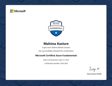 Mahima Kasture On Linkedin Success Power Cloud Microsoft Azure