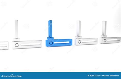 Blue Router And Wi Fi Signal Symbol Icon Isolated On White Background