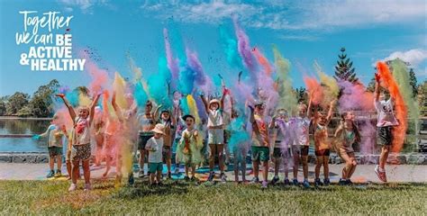 Aandh Colour Blast Obstacle Course Gold Coast Botanic Gardens Playground