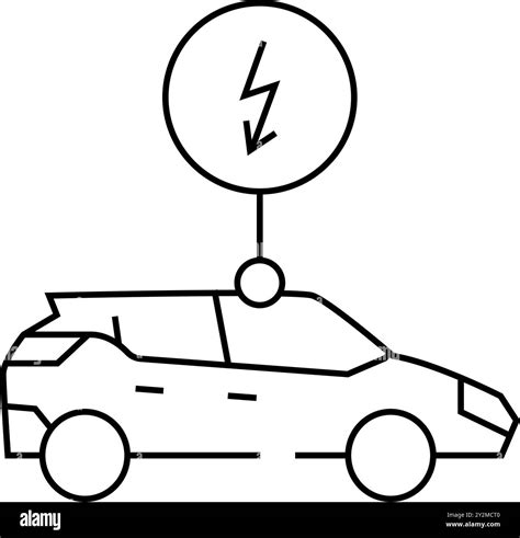 Electric Vehicle Line Icon Vector Illustration Stock Vector Image And Art