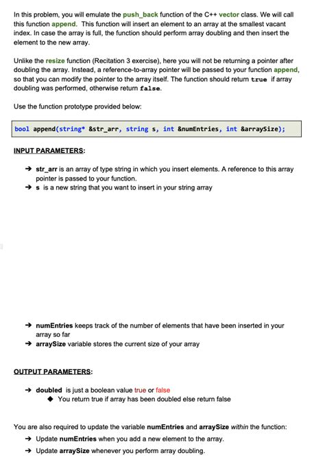 Solved In This Problem You Will Emulate The Pushback